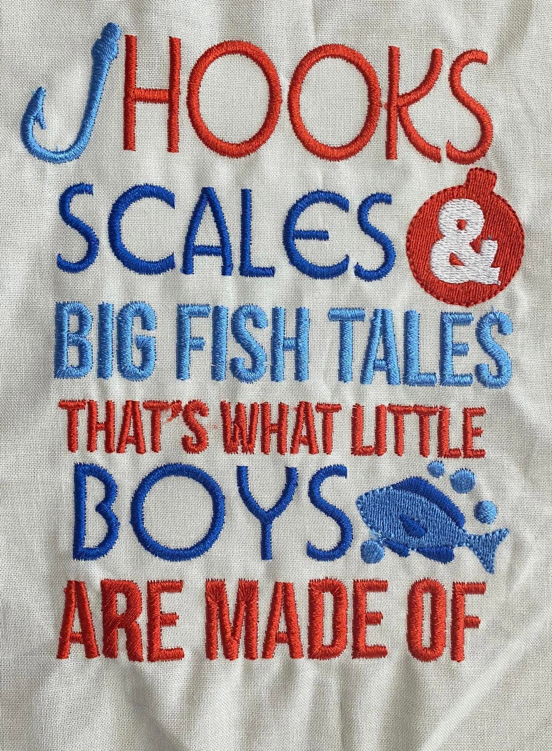 Fishing Embroidery Design - Hooks Scales & Big Fish Tales- Instant ...