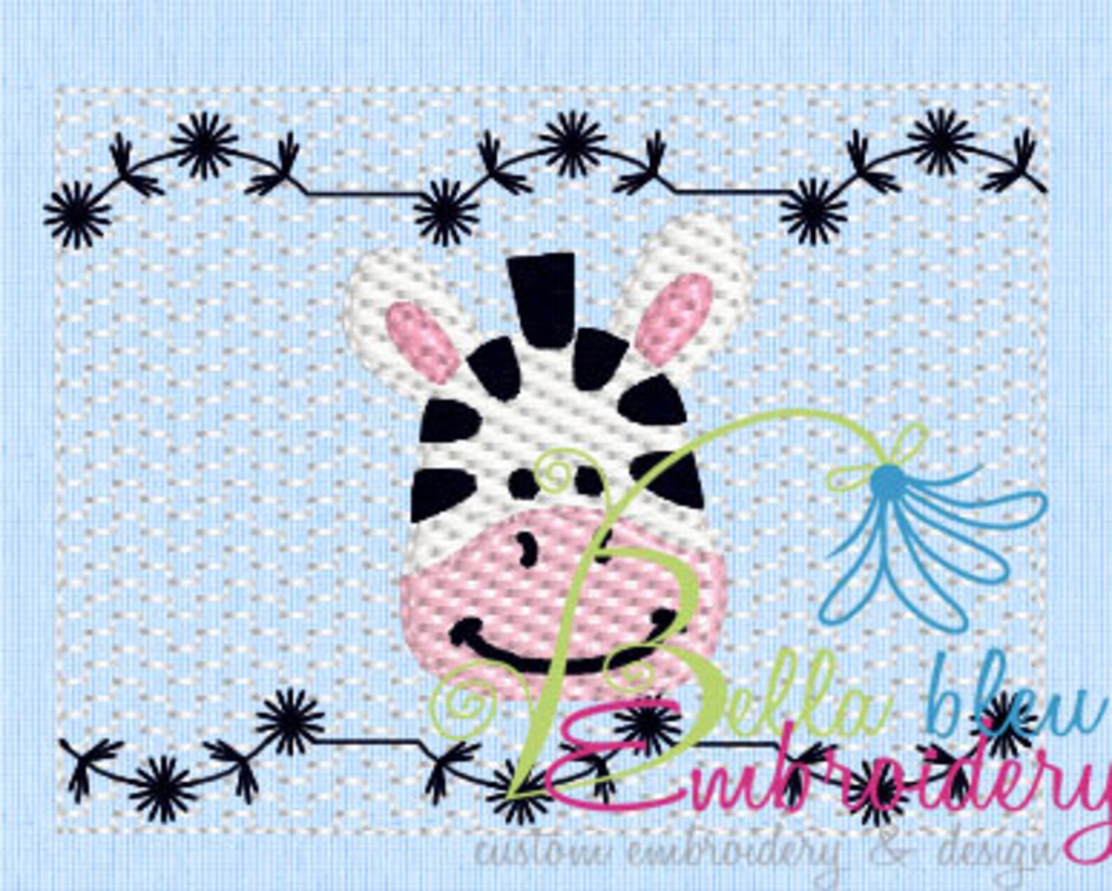 Faux Smocking Smock Smocked Zebra Machine Embroidery Design - Etsy