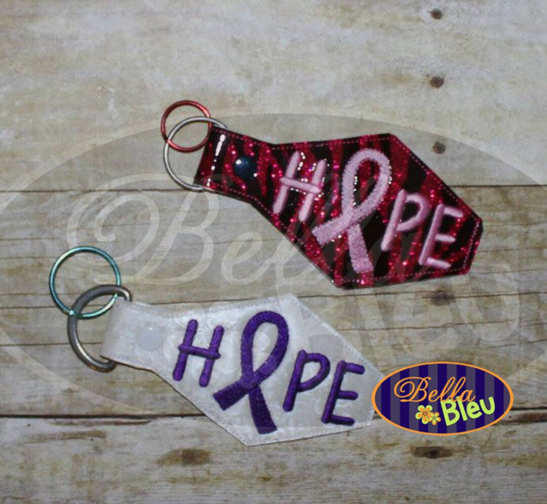 ITH in the Hoop Hope Key Fob Keychain Machine Embroidery Instant ...