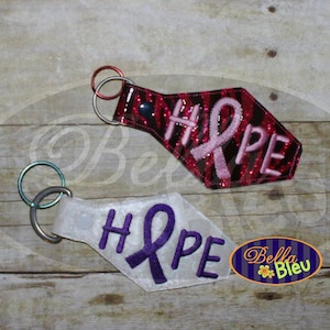 ITH in the Hoop Hope Key Fob Keychain Machine Embroidery Instant ...