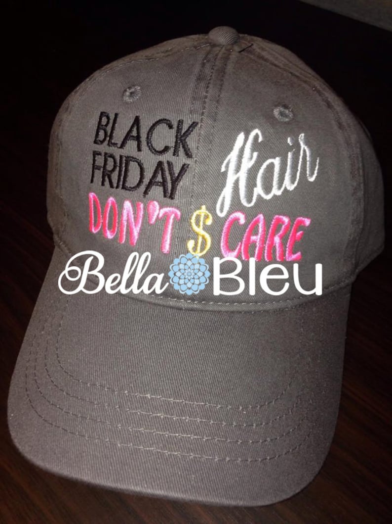Baseball Hat Cap Embroidery Design Black Friday Hair | Etsy