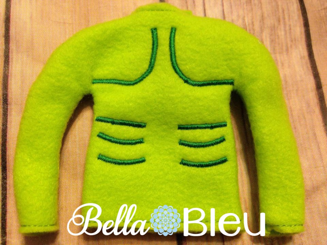 ITH in the Hoop Elf Inspired Hulk Green Man Sweater Shirt Machine ...