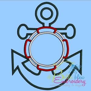Nautical Anchor Life Saver Monogram Applique Embroidery Designs Design ...