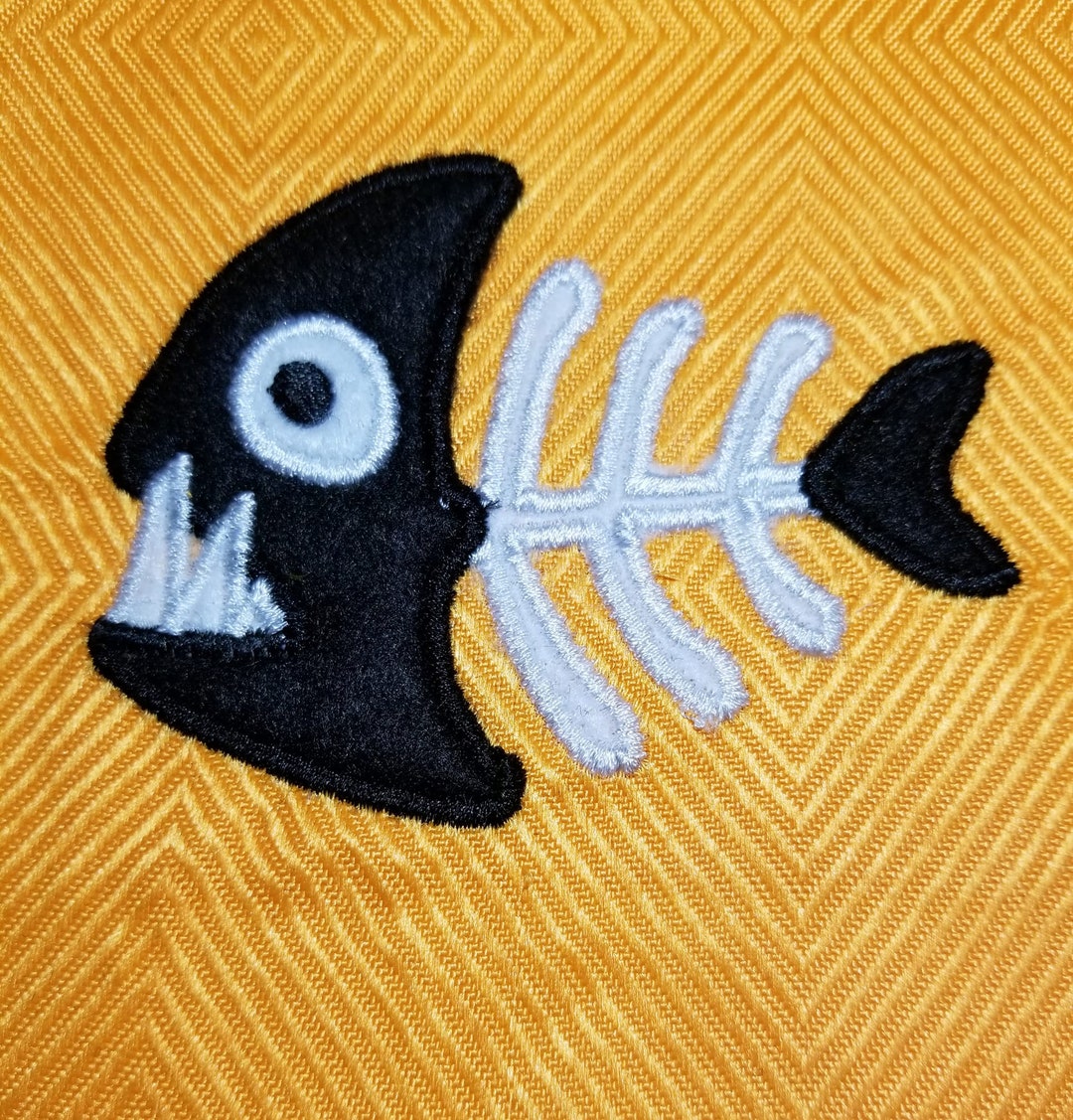 Boney Fish Embroidery Design - Applique Design - Fish Machine ...
