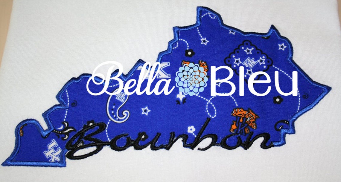 Embroidery Design, Embroidery Applique, Kentucky State Applique With ...