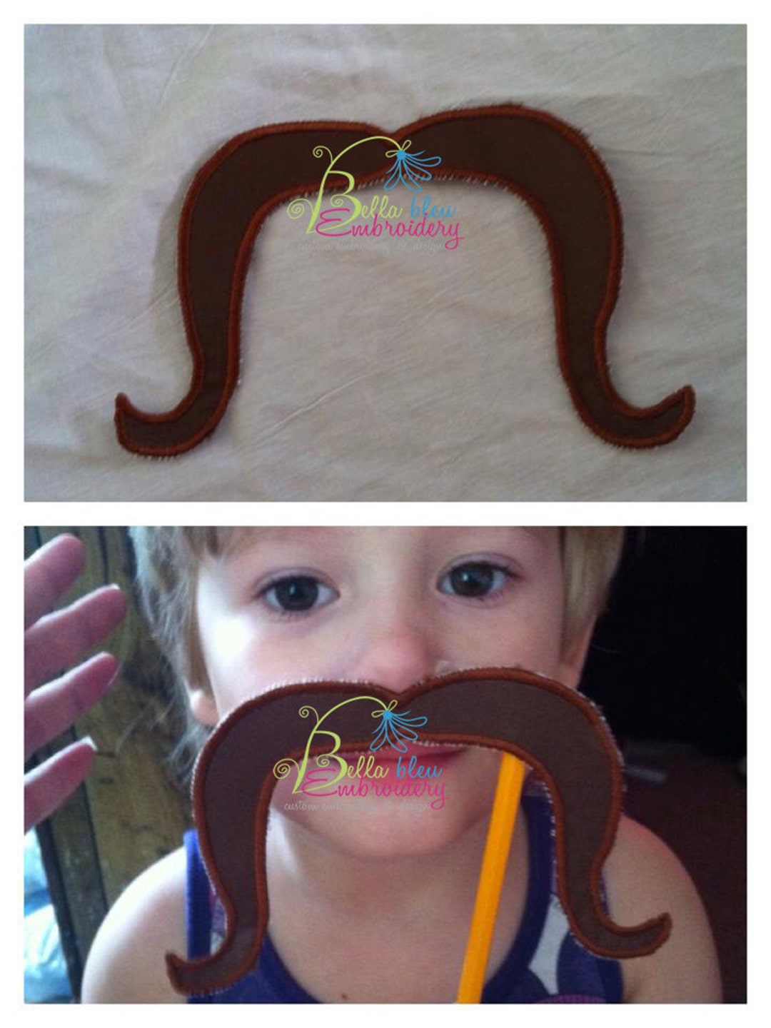 Western Sheriff Mustache Applique Embroidery Design Just a Simple but ...