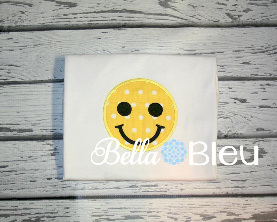 Emoji Smiley Happy Face Emoji Smiley Face Machine Embroidery - Etsy