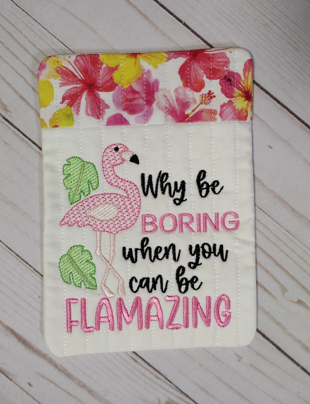 Flamingo Embroidery Design, Why Be Boring When You Were Meant to Be ...