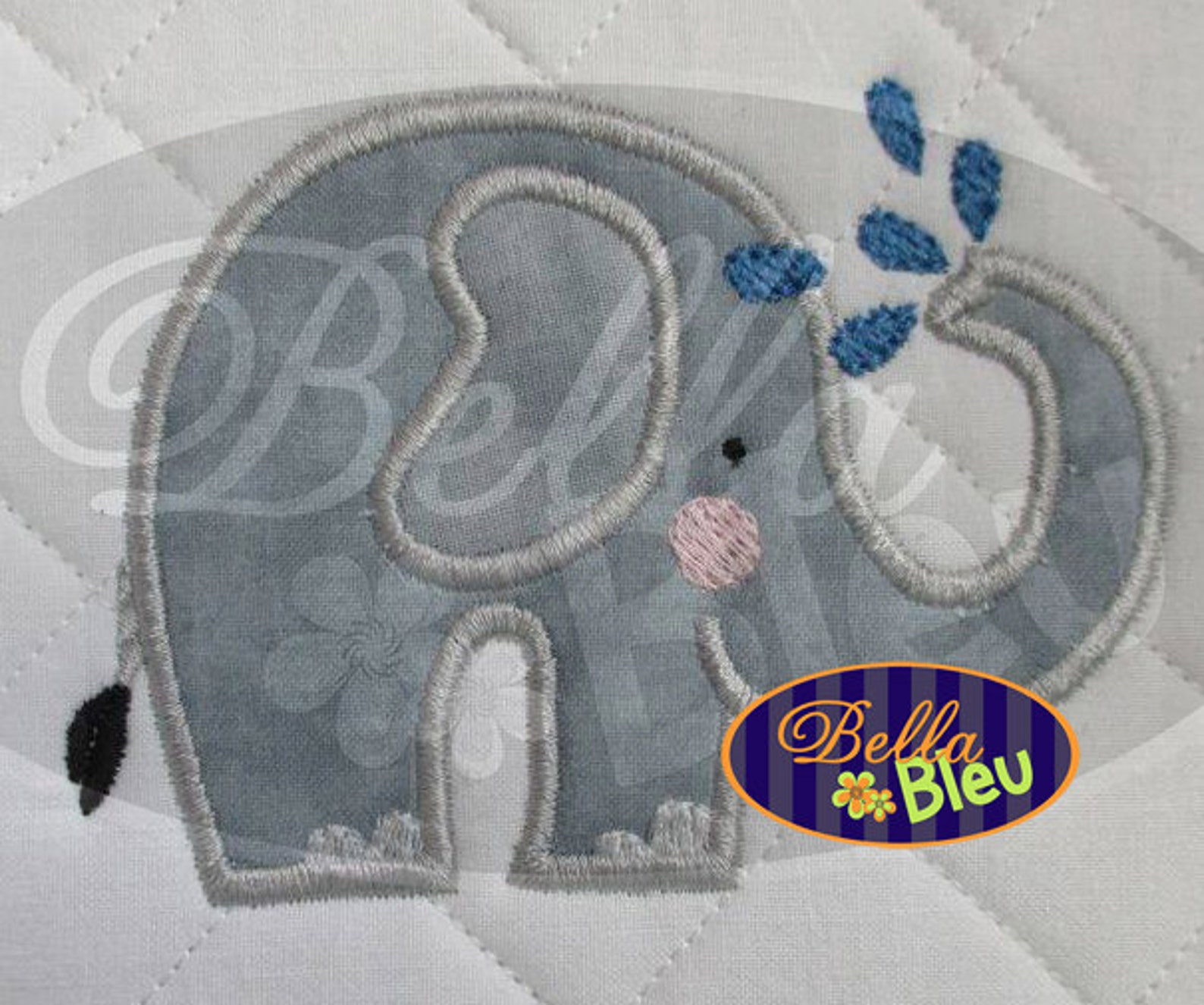 Zoo Animal Ellie the Elephant Machine Applique Embroidery | Etsy