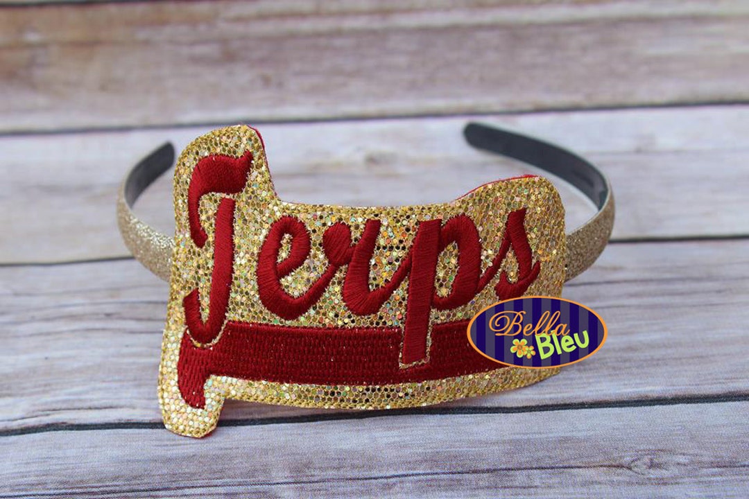 ITH in the Hoop Terps Sports Headband Topper Machine Embroidery - Etsy