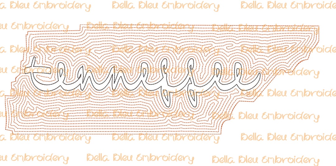 Tennessee State Applique Embroidery Design Monogram Instant Download - Etsy