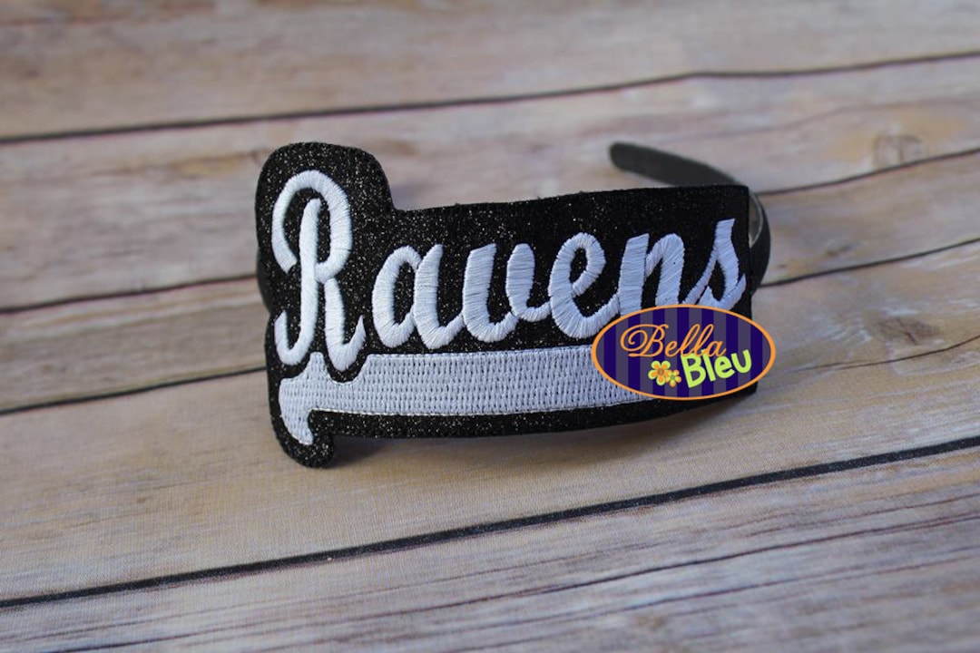 ITH in the Hoop Ravens Sports Headband Topper Machine Embroidery - Etsy