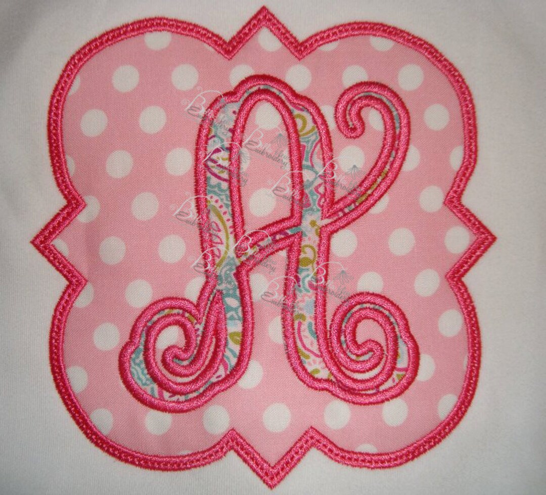 Stella Boarder Foil Monogram Applique Embroidery Designs Design Accents ...