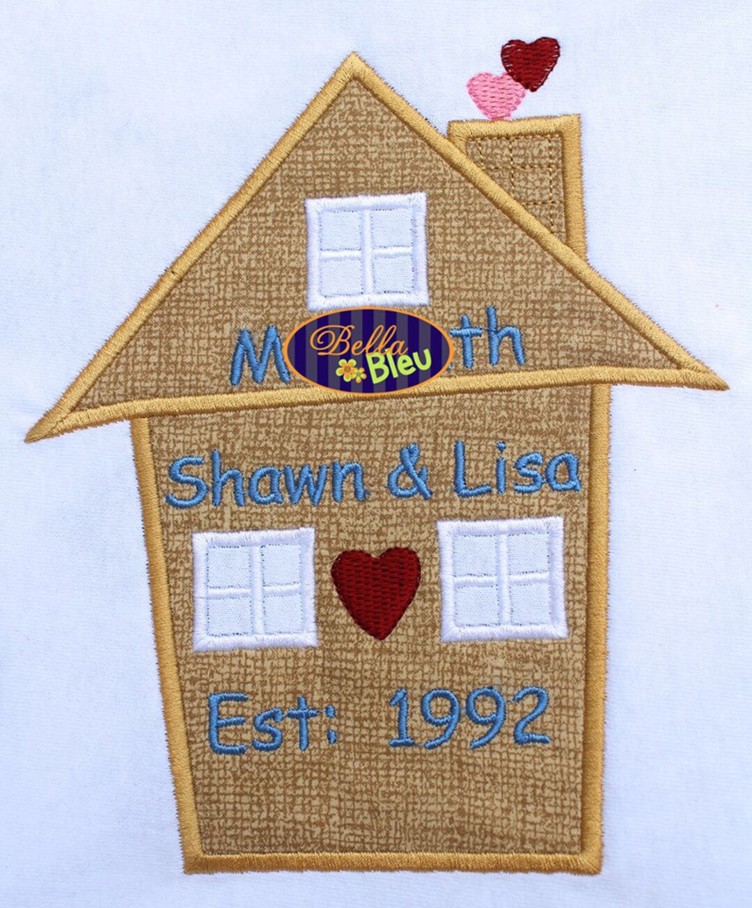 Wedding House or Halloween Applique Machine Embroidery Design Instant ...