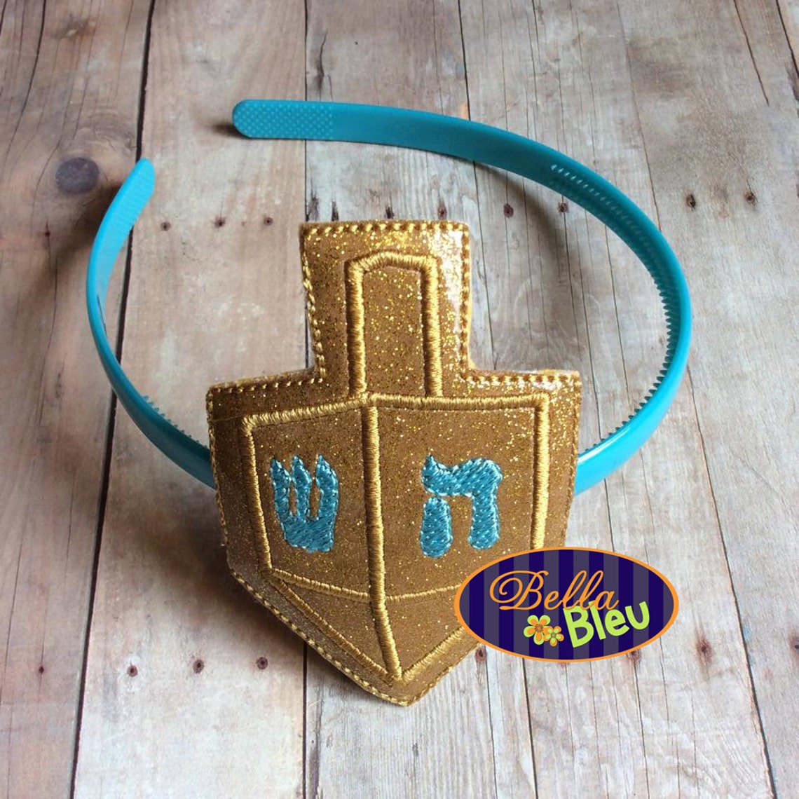 Instant Download ITH in the Hoop Hanukkah Dreidel Headband - Etsy