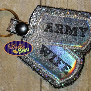 ITH in the Hoop Army Armed Forces Key Fob Luggage Tag Keychain Machine ...