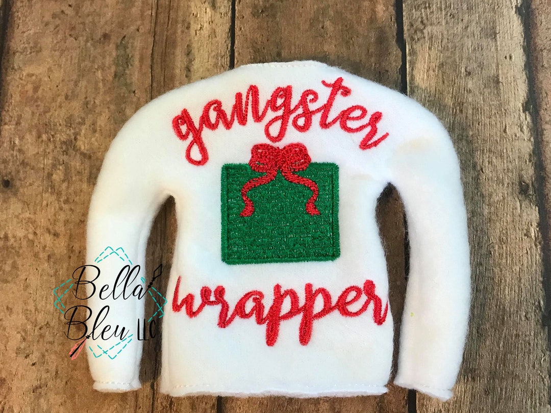 ITH Elf Sweater - Gangster Wrapper Elf Sweater - in the Hoop Machine ...