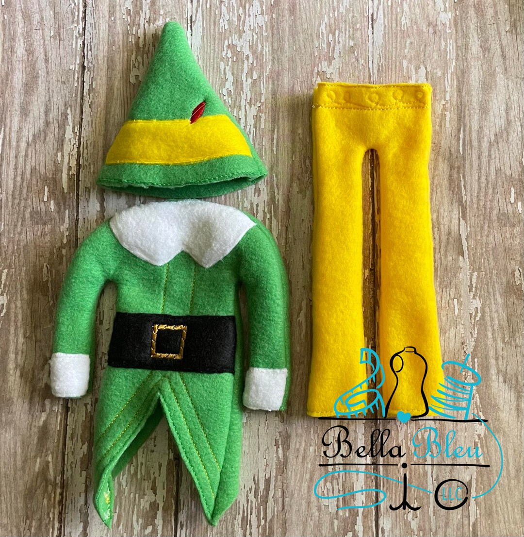 ITH Elf Christmas Elf Costume - ITH Elf Pants Sweater Hat - Machine ...