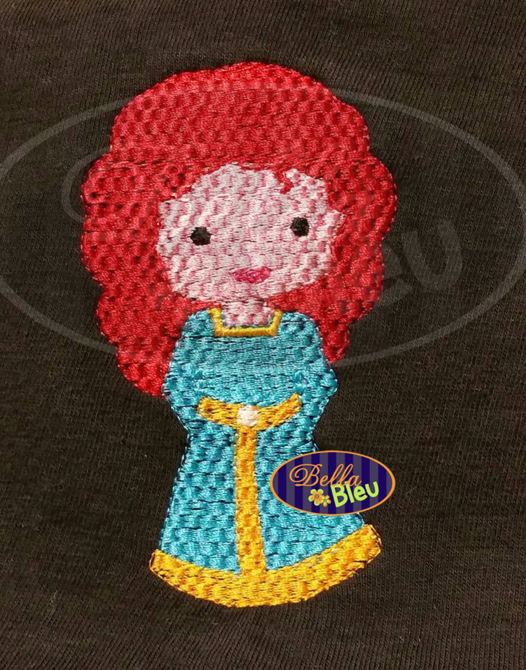 Basketweave Style Princess Inspired Merida Brave Machine Embroidery ...