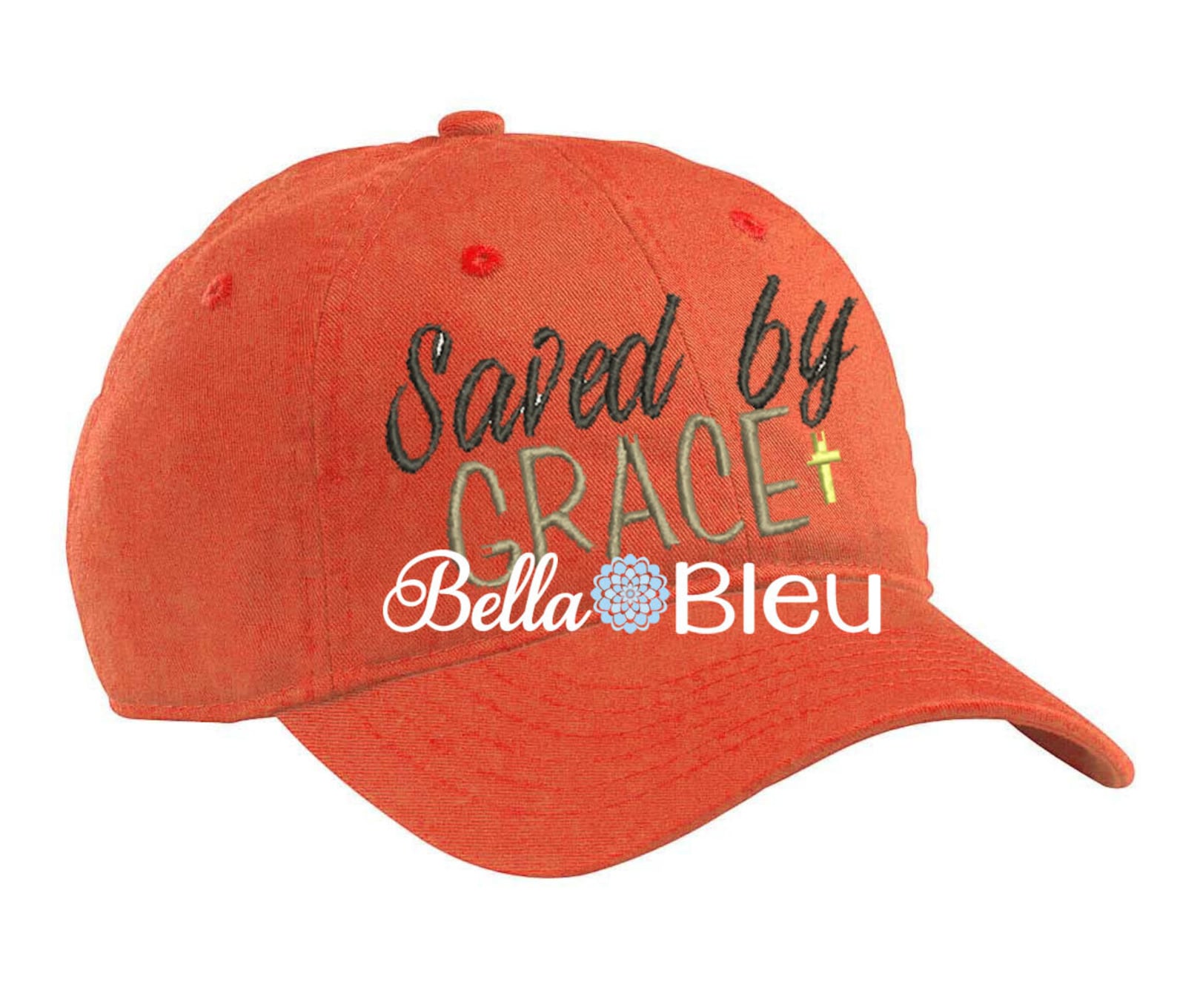 Baseball Hat Cap Embroidery Design Saved by Grace Machine - Etsy