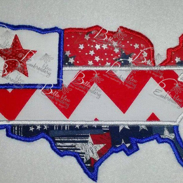 Embroidery Map of the United States - Etsy