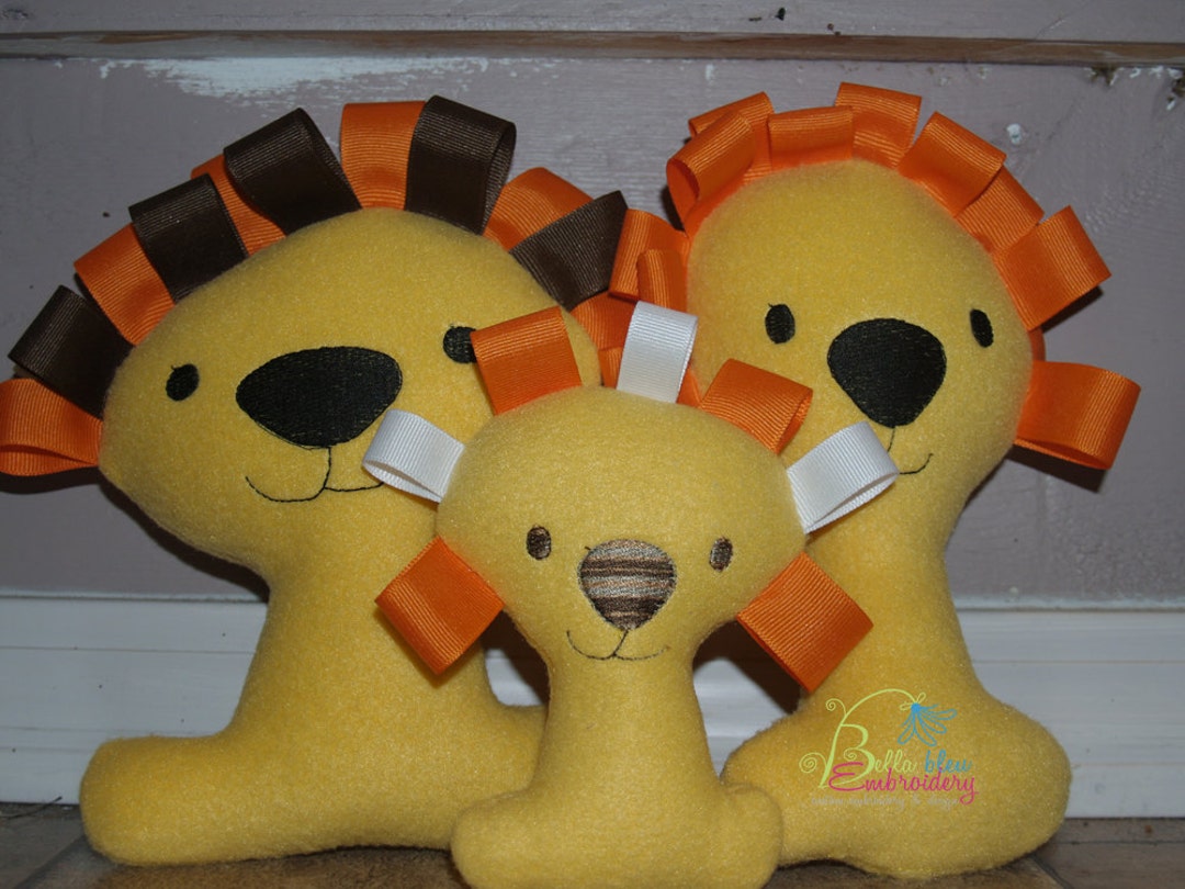 In the Hoop Lion Stuffie Embroidery Applique Design Easter Machine 4 ...