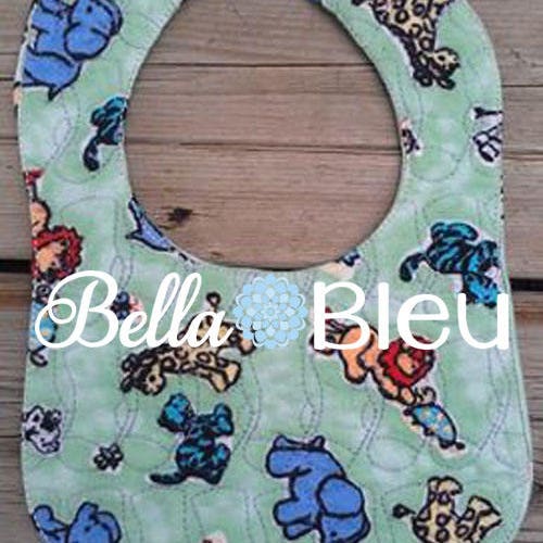 In the Hoop Baby Bib Floral Flowers Embroidery Design File - Etsy