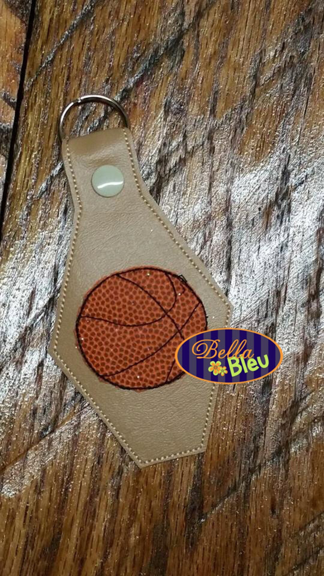 Instant Download ITH in the Hoop Basketball Key Fob Keychain Machine ...