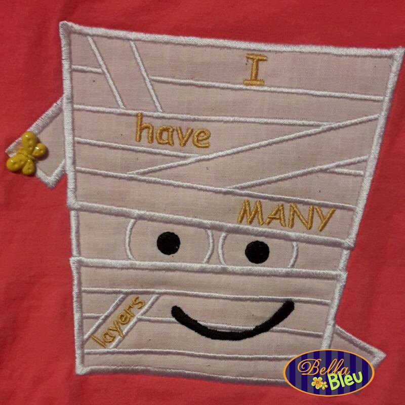 Halloween Mummy Machine Applique Embroidery Designs Design Instant ...