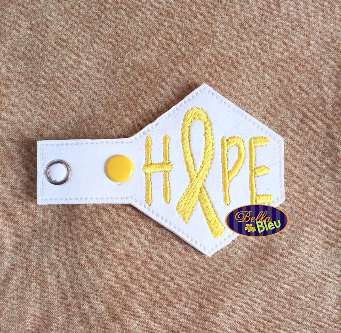 ITH in the Hoop Hope Key Fob Keychain Machine Embroidery - Etsy