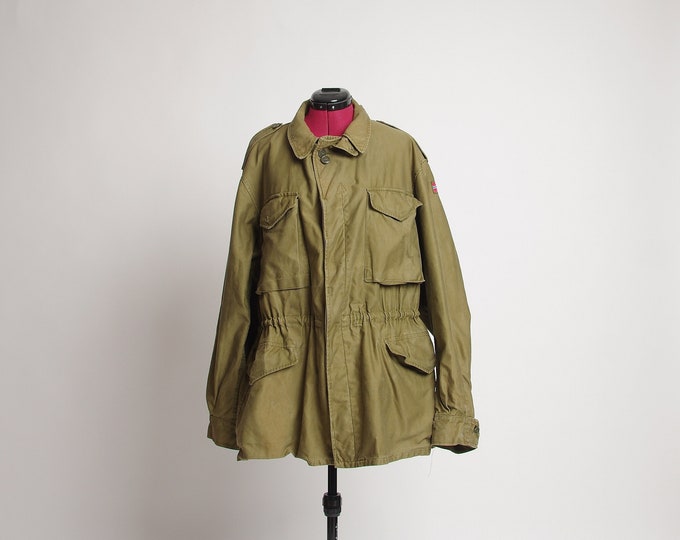 1980s Norwegian M43 Field Jacket, Distressed Army Combat Jacket ...