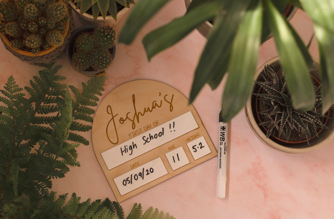 Back to School First Day Reusable Whiteboard Chalkboard Alternative ...