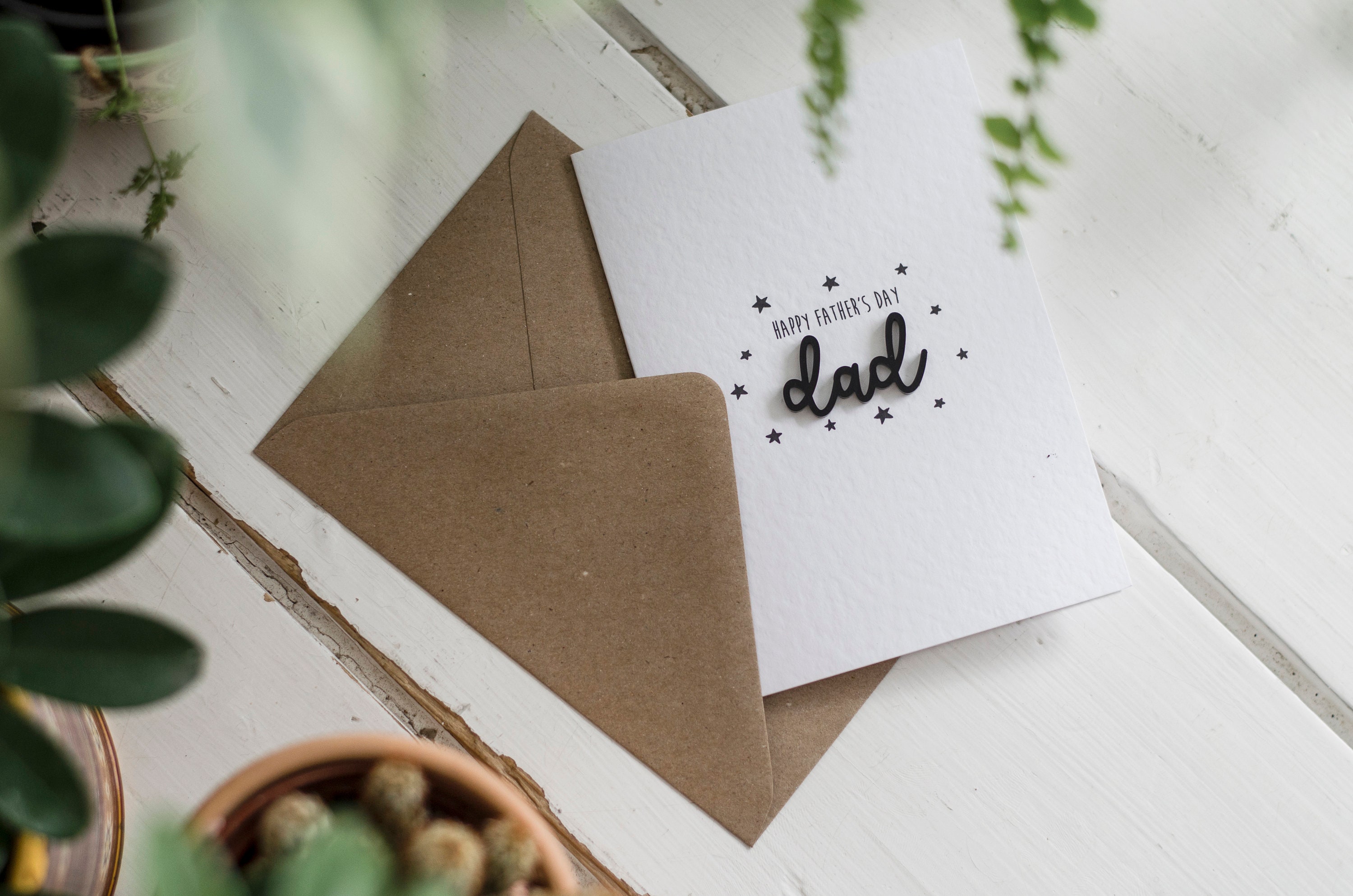 Luxury Acrylic Father's Day Card Dad Daddy | Etsy