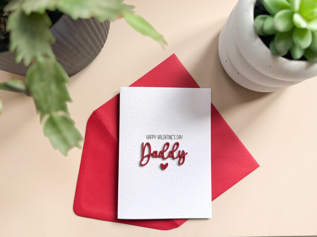 Luxury Happy Valentine's Day Daddy Card Daughter Son Valentines Day - Etsy