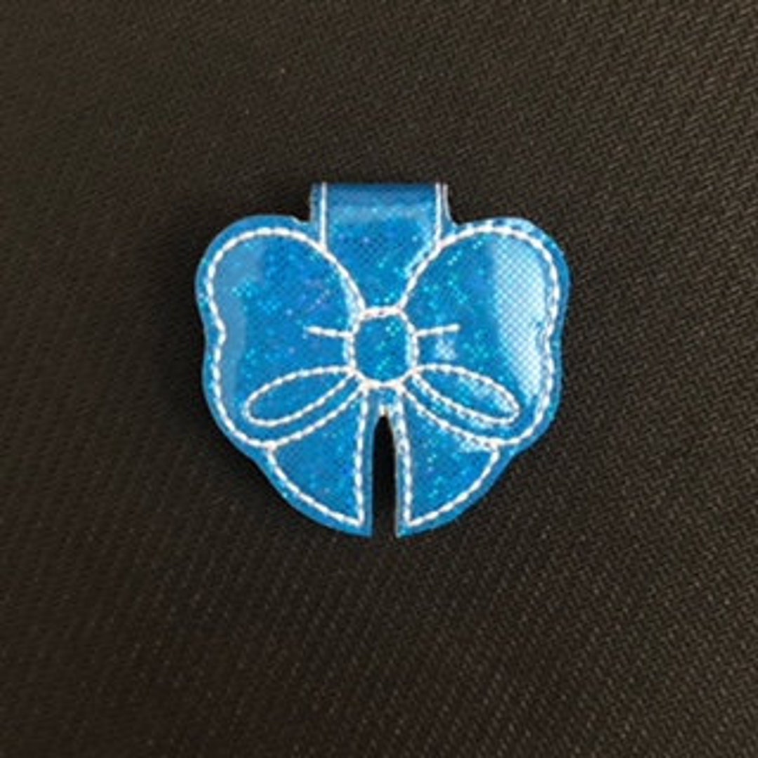 Blue Glitter Magnet Bow Clip / Vinyl Bow Magnetic Clip / - Etsy