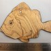 Pyrography Fish, Medium Stripy, Burnt Wood, Illustration, Wall Hung ...