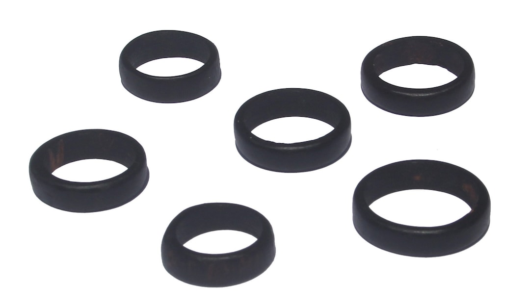 Thin Coconut Rings - Black - Made of Coco Tucum - Etsy