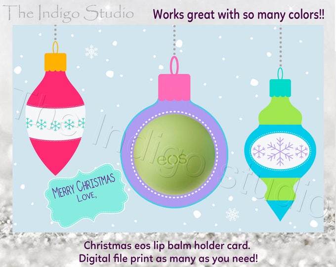 EOS Lip Balm Christmas Holiday Card Digital Printable Eos Lip Balm ...