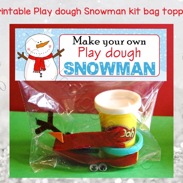 Snowman Bag Topper - Etsy