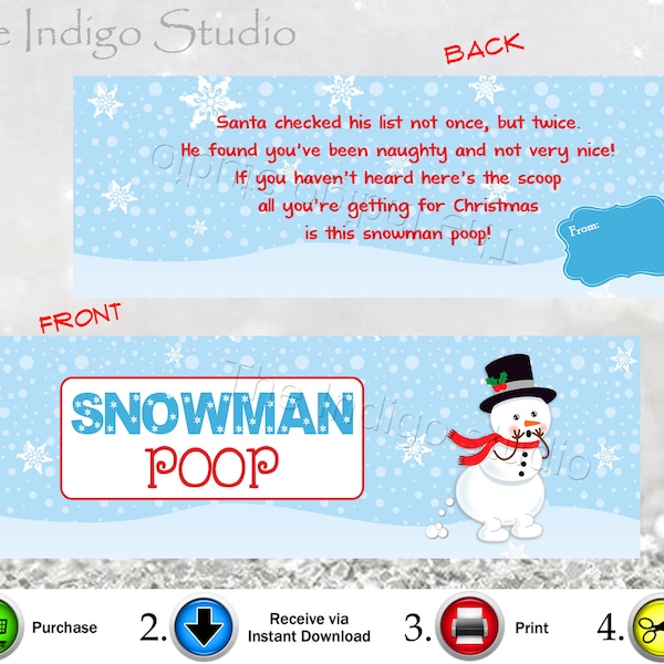 Snowman Poop Bag Topper - Etsy