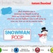 Snowman Poop Bag Topper 2 Different Sizes Included Treat Bag Topper ...