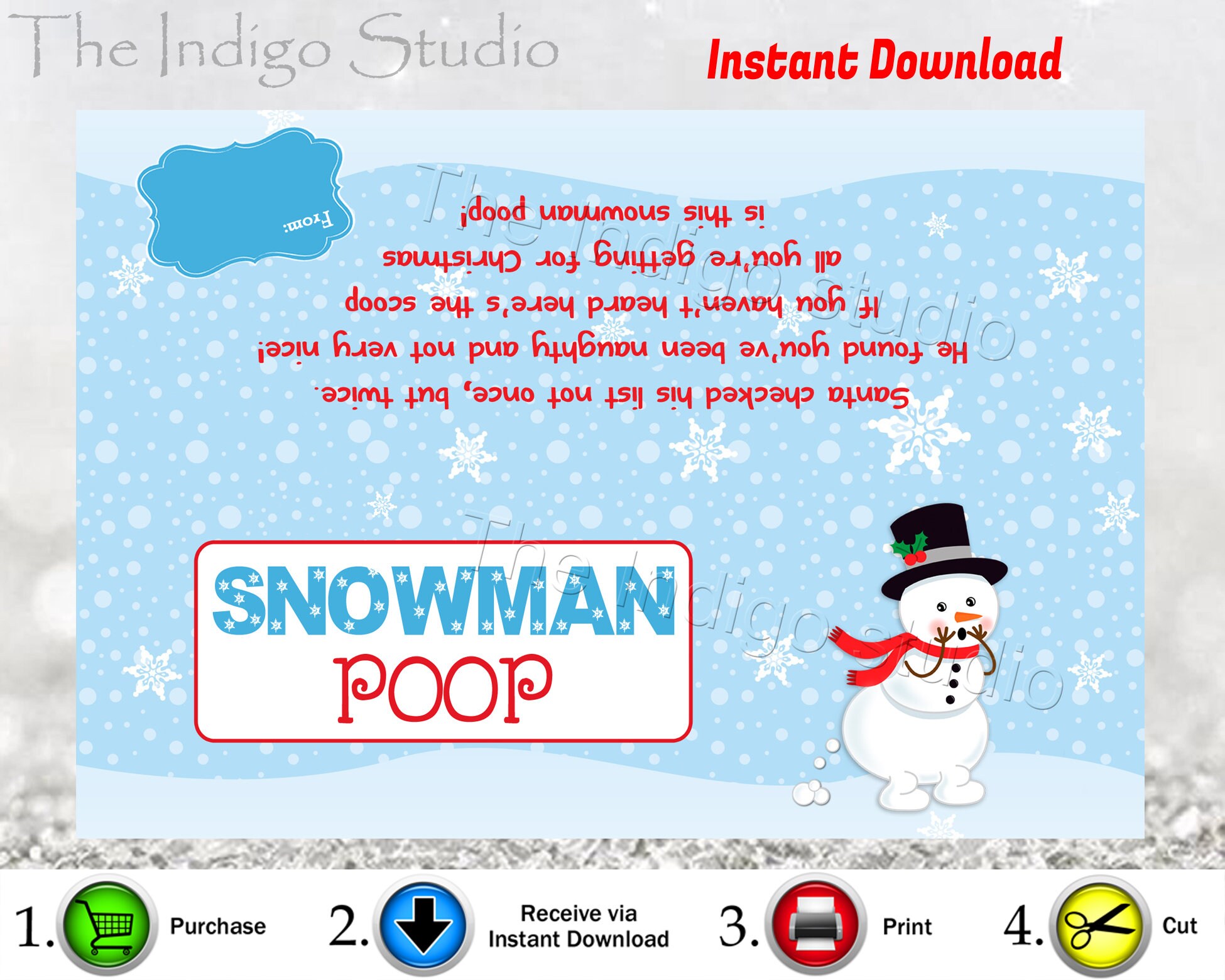 Snowman Poop Bag Topper 2 Different Sizes Included Treat Bag - Etsy