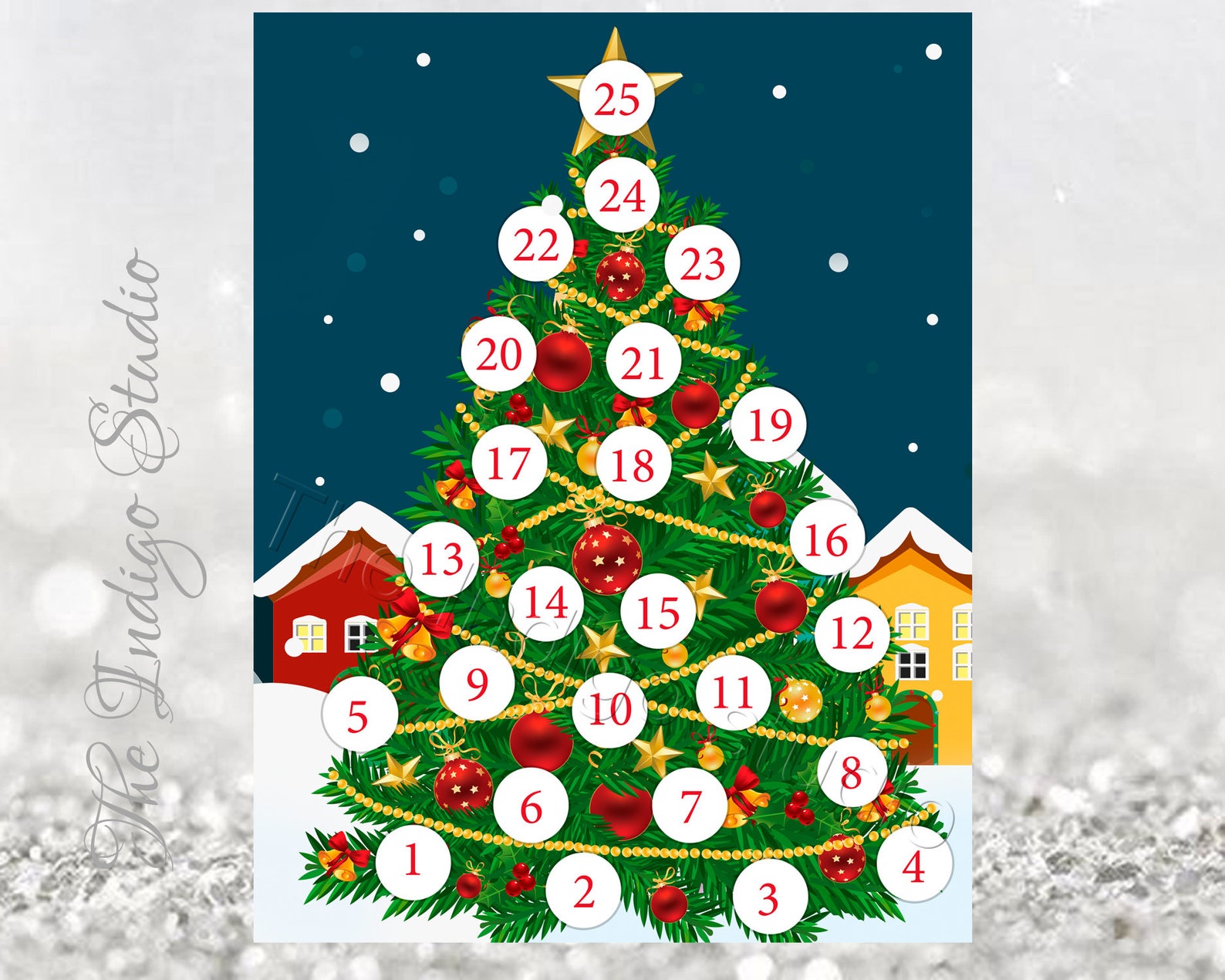 Printable Countdown to Christmas Christmas Advent Calendar - Etsy