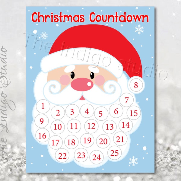 Christmas Calendar Printable - Etsy