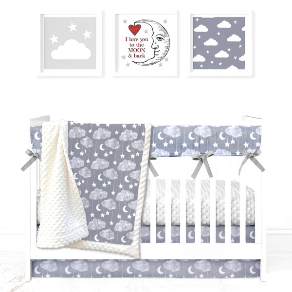 Gray Crib Bedding - Etsy