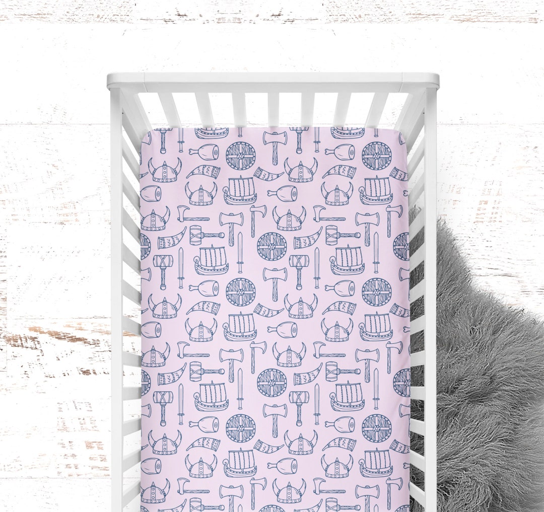 Viking Fitted Crib Sheet & Changing Pad Covers: Norse Nursery Decor - Etsy