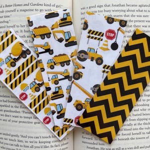 Work Zone Kid's Laminated Bookmarks - Etsy
