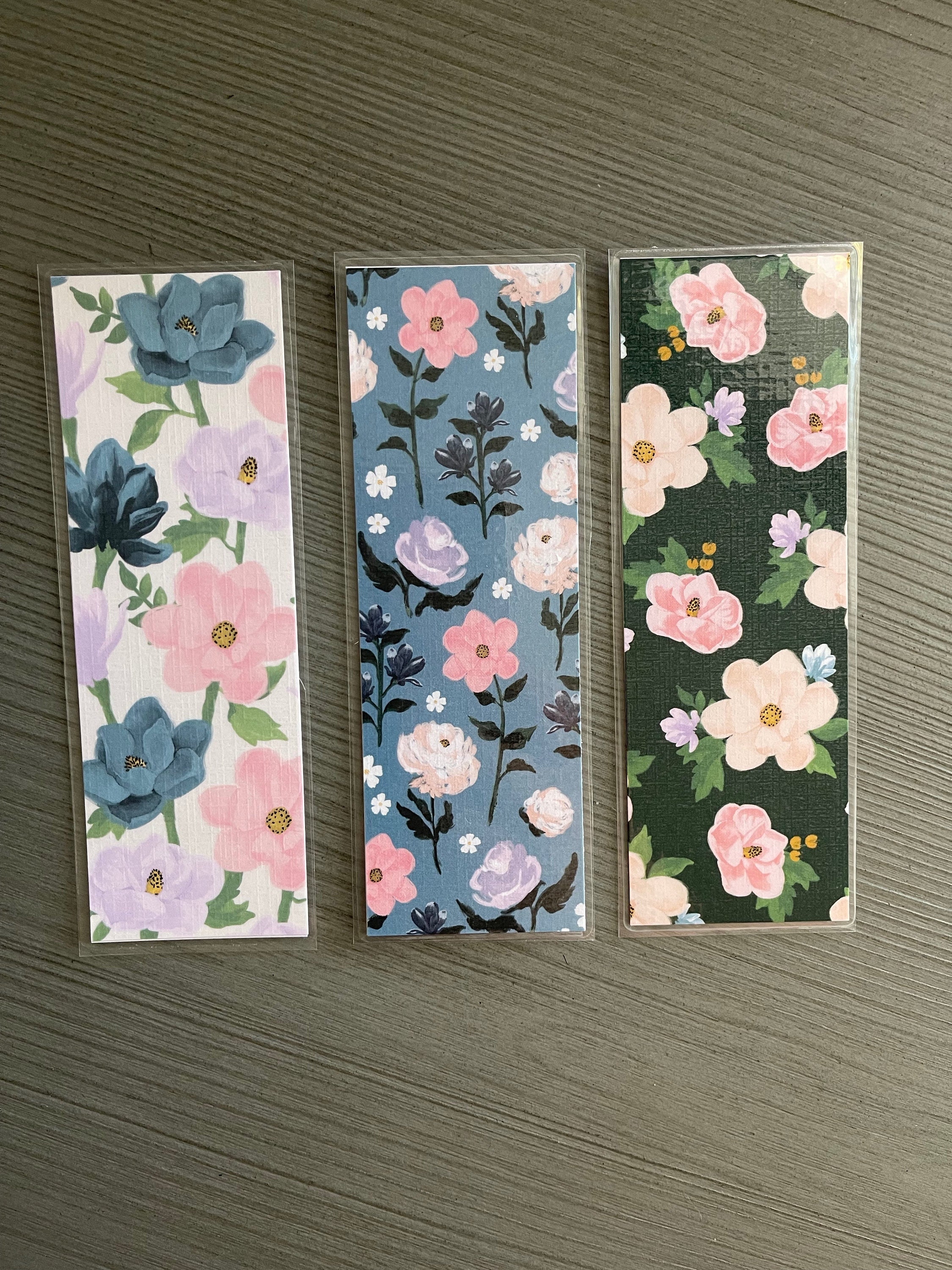 Plaid Floral Double-sided Bookmarks - Etsy
