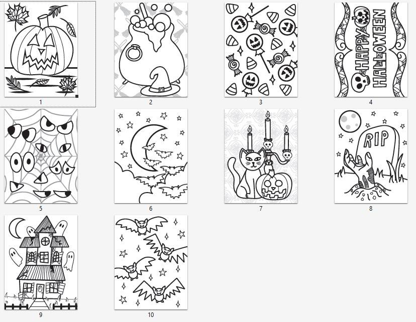 Halloween Digital Coloring Pages | Kids or Adults! - Etsy