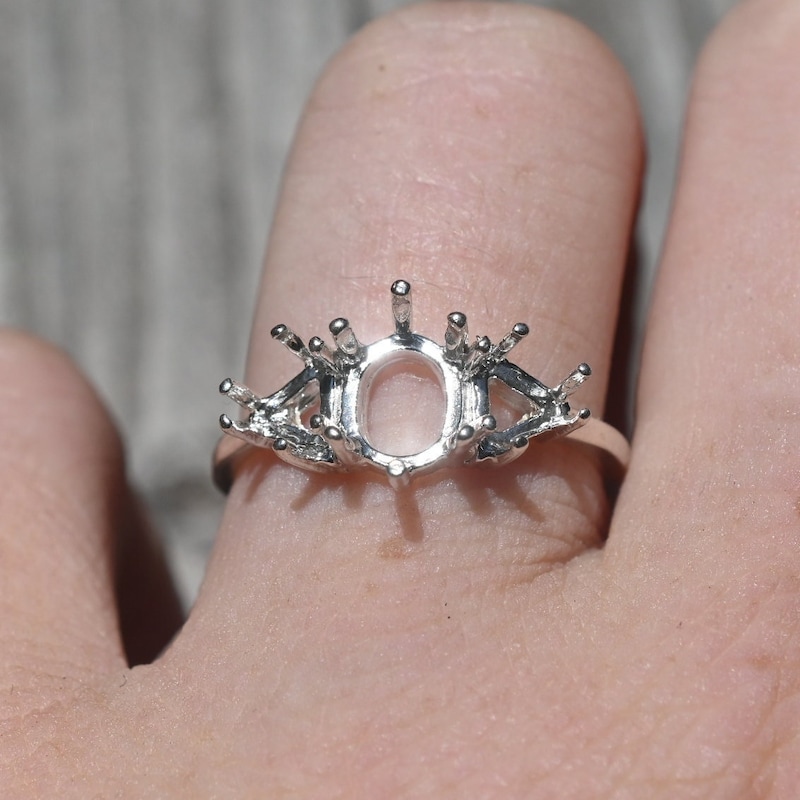 Sterling Silver Ring Settings Without Stone - Etsy